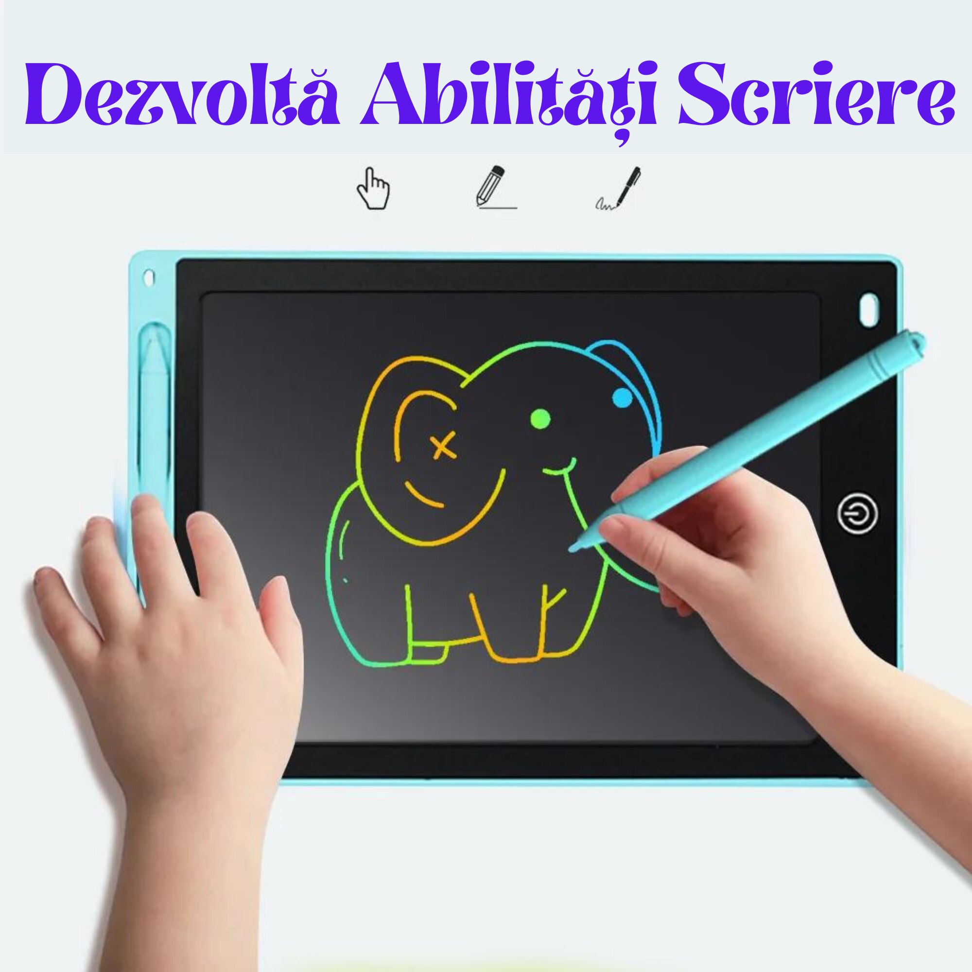 Tableta de Scriere cu Ecran LCD 6.5 inch, Tabla de Desen pentru Copii ...