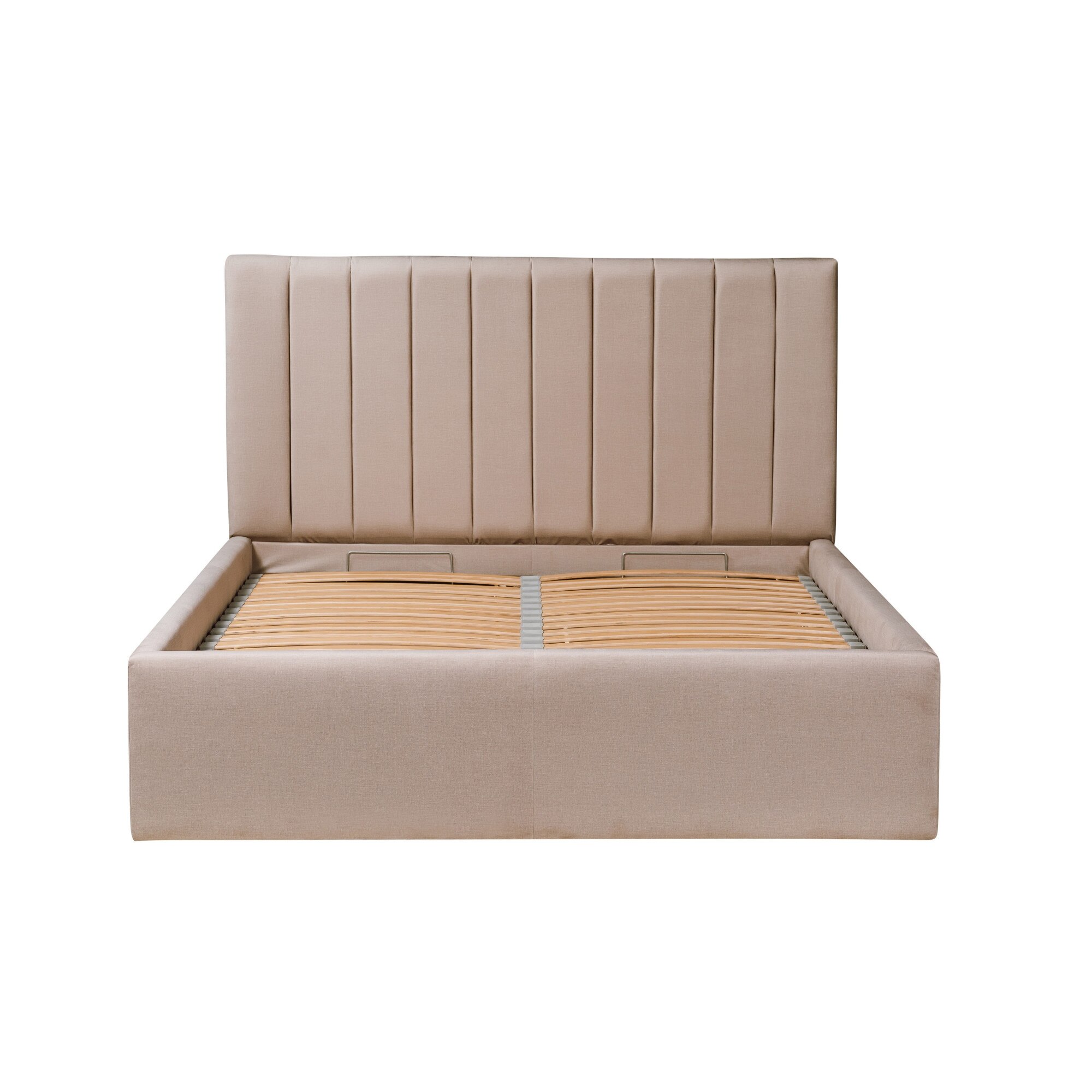 Pat Tapitat Cu Somiera Rabatabila Ravel, Crem, Dimensiune Saltea 140 x ...