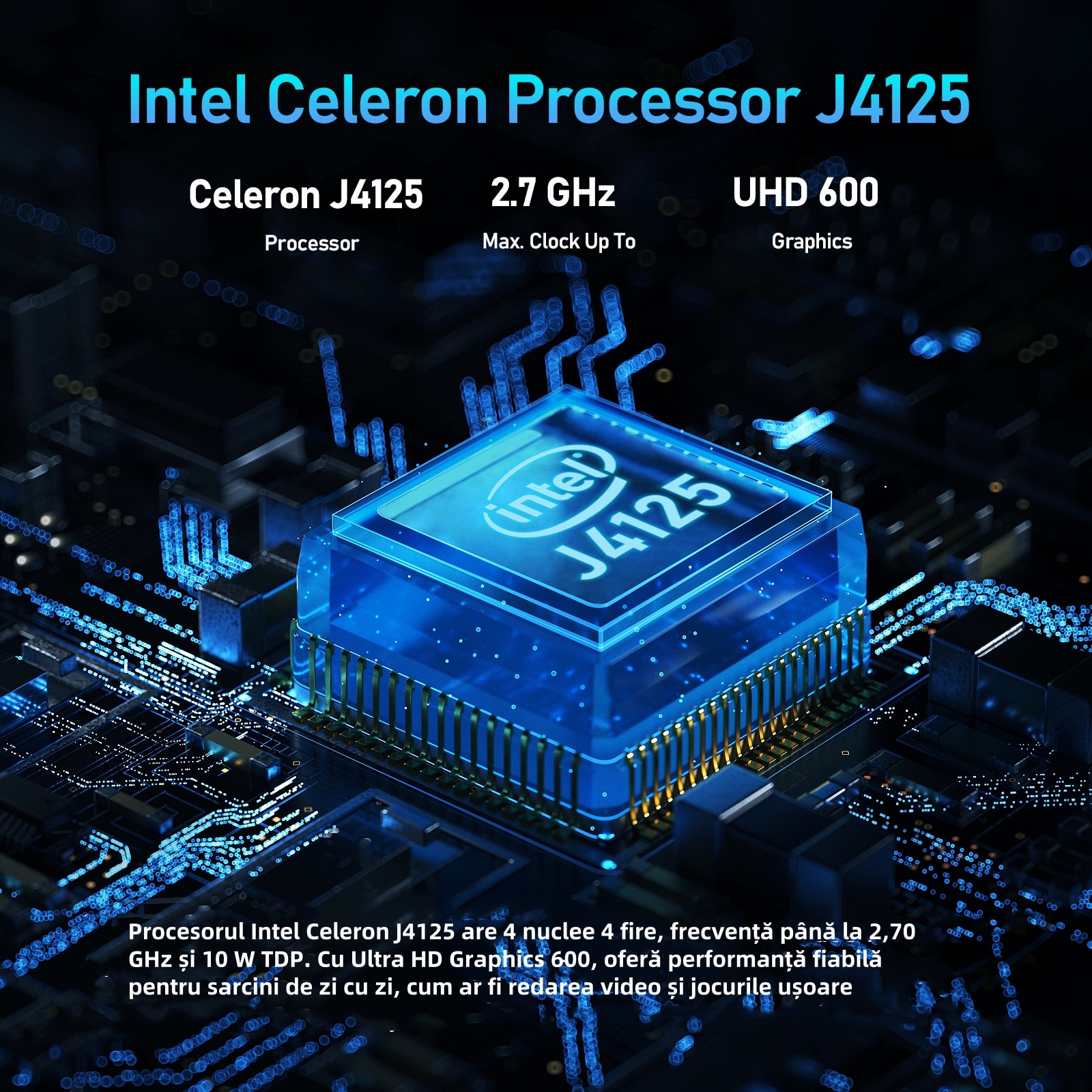 Laptop Auusda cu procesor Intel Celeron J4125，pana la 2.7GHz, 8GB ...