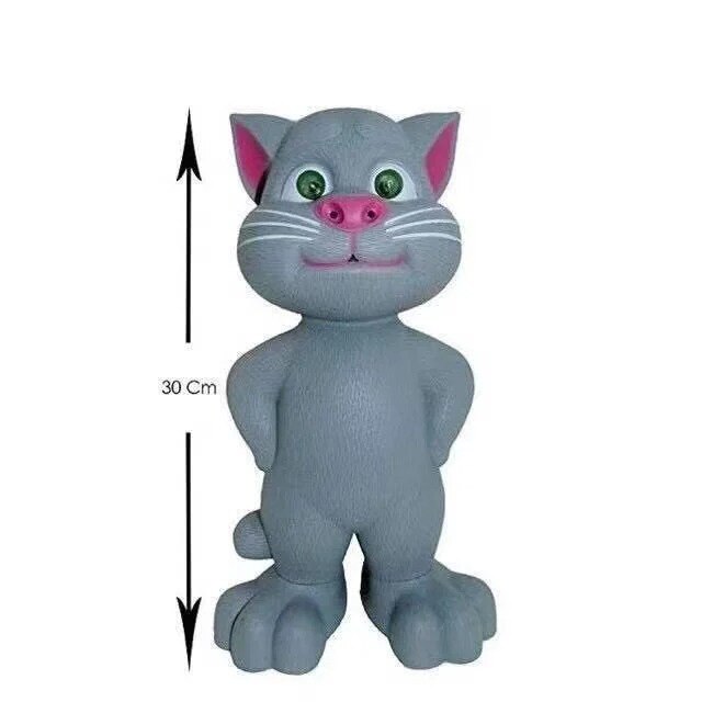 Jucarie interactiva Talking Tom, motanul inteligent, inaltime 25cm, gri ...