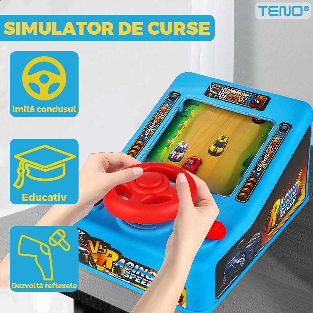 Simulator Auto Curse de Masini Teno®, joc interactiv de condus, functii ...