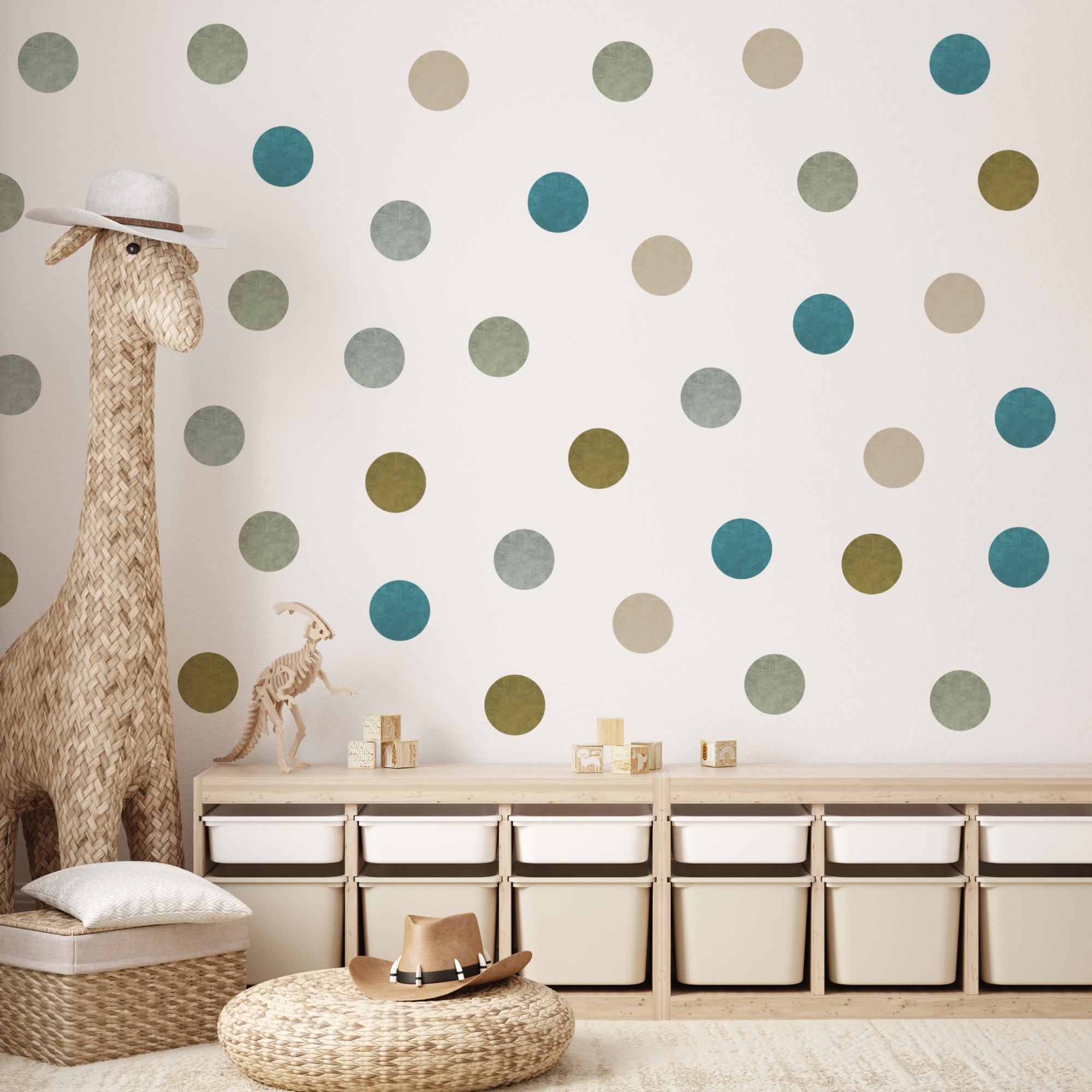 Autocolant Muralo in verde 95cm x 60cm decor pentru camera copiilor ...