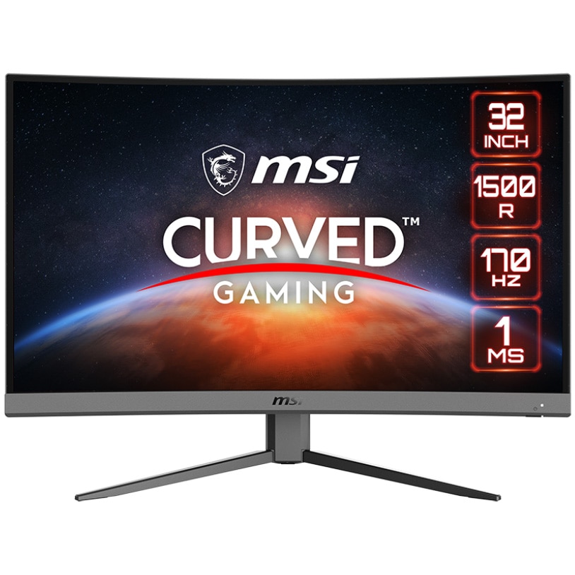 Монитор Gaming MSI G32C4 E2, Извит, 31.5", Full HD, VA, 170Hz, 1ms ...