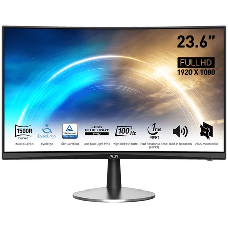 MSI PRO MP2422C Monitor, 23,6" Full HD, VA, 100Hz, ívelt, 1ms, HDMI ...