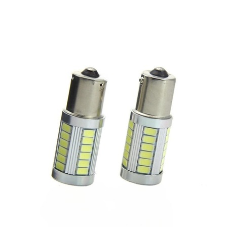 Set 2 Becuri LED Auto, BA15S, 1156, 6000K, Alb Rece, 12V, 900 lm ...