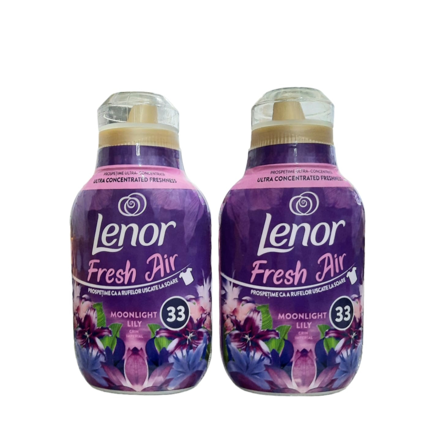 Set 2 x Balsam de rufe Lenor Fresh Air Moonlight Lily, 462 ml, 33 ...
