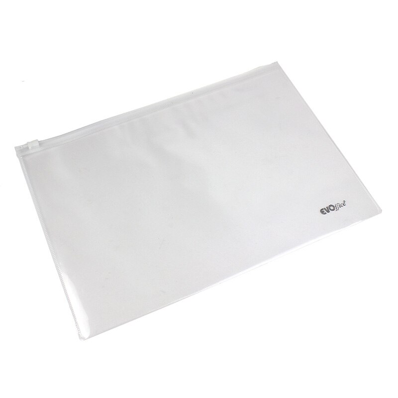 Mapa plastic A4, setx12 buc, 160 microni cu fermoar transparent clar ...