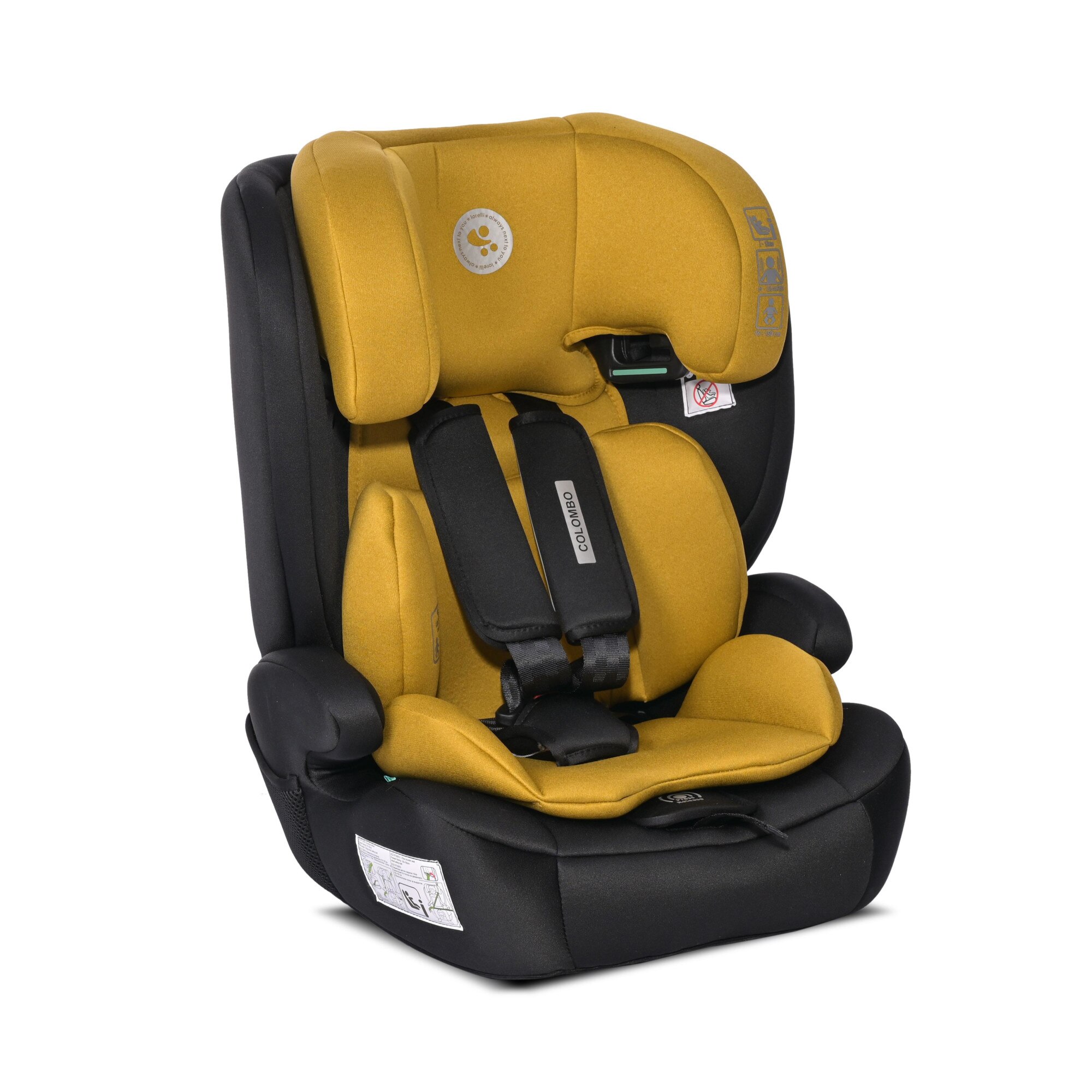 Scaun auto pentru copii, Lorelli, Colombo, Lemon Curry, i-Size, 15 luni ...