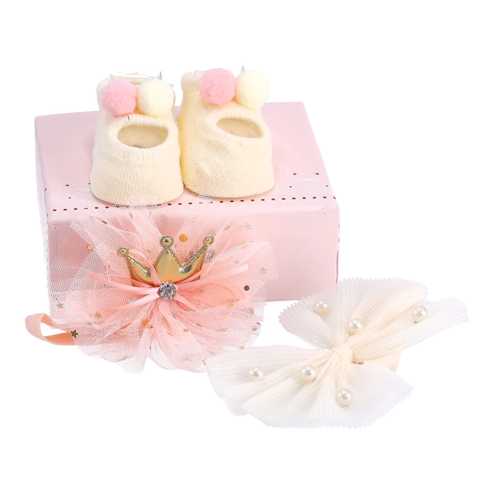 Set cadou 3 in 1 pentru nou-nascuti, bej, 0-6 luni - eMAG.ro