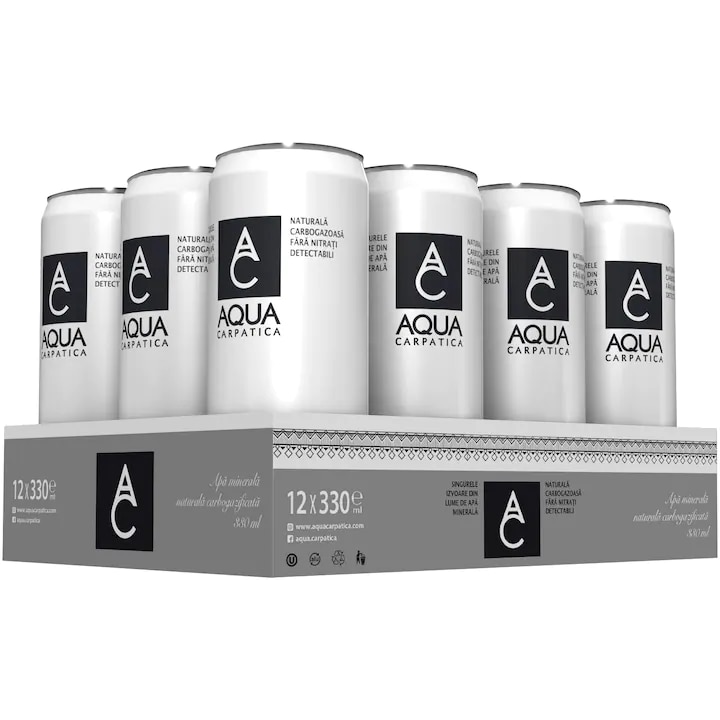 Apa Minerala Aqua Carpatica, Carbogazificata, Doza, 12 x 0.33l - eMAG.ro