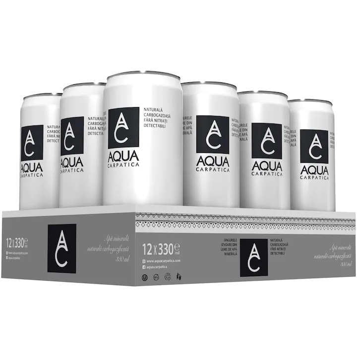 Apa Minerala Aqua Carpatica, Carbogazificata, Doza, 12 x 0.33l - eMAG.ro