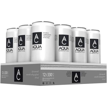 Apa Minerala Aqua Carpatica, Carbogazificata, Doza, 12 x 0.33l - eMAG.ro