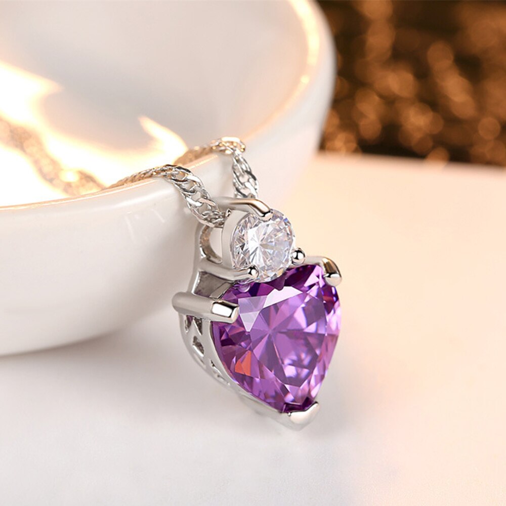 Set bijuterii femei, colier si cercei, BonsMar, 2 buc, violet - eMAG.ro