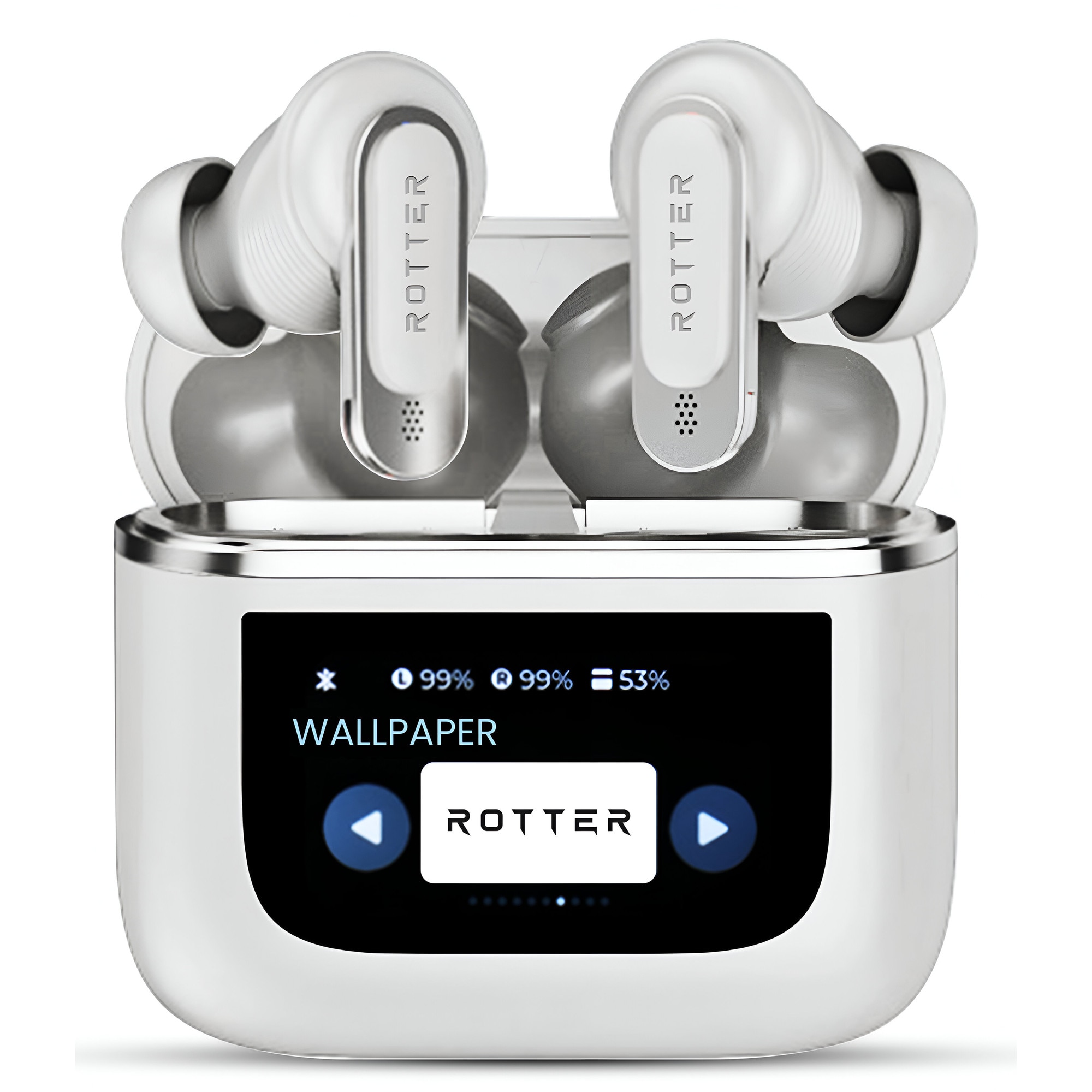 Casti wireless bluetooth ROTTER®️ cu Touch Screen si Anularea ...