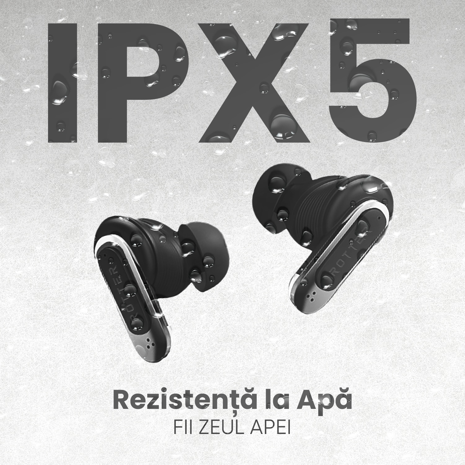 Casti wireless bluetooth ROTTER®️ cu Touch Screen si Anularea ...