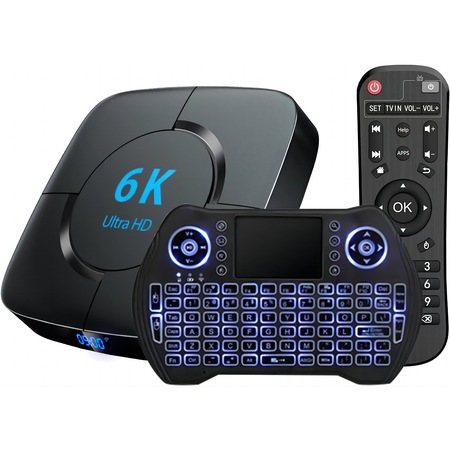Smart tv box, 6K Ultra HD, Quad core ARM Cortex-A53, Android 12.0, 2.4G ...