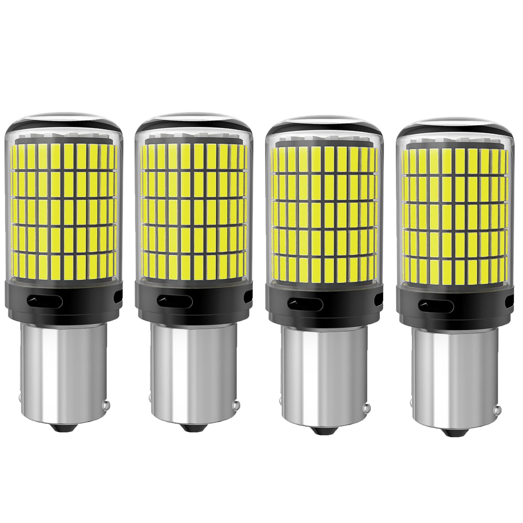 Set 4 becuri LED 1156/BA15S P21W 3014, JENUOS®, 144 LED-uri pentru ...