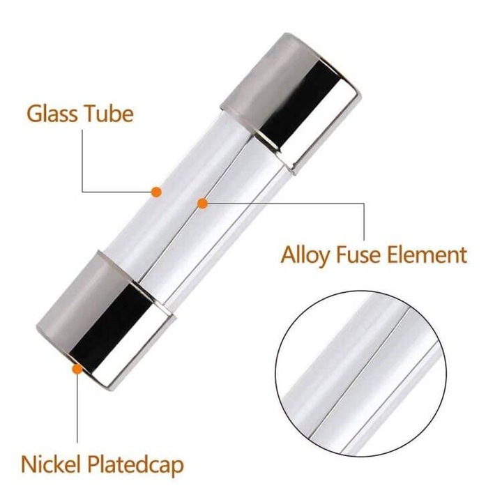 Set Sigurante Rapide Tubulare din Sticla, 6x30mm, 0.5A-30A, 72 buc + 10 ...