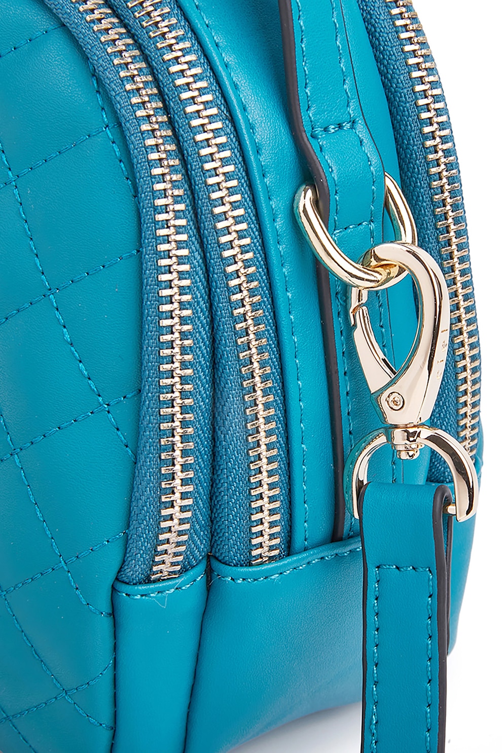 C'iel, Geanta bowler din piele cu aspect matlasat Anouk, Turcoaz - eMAG.ro