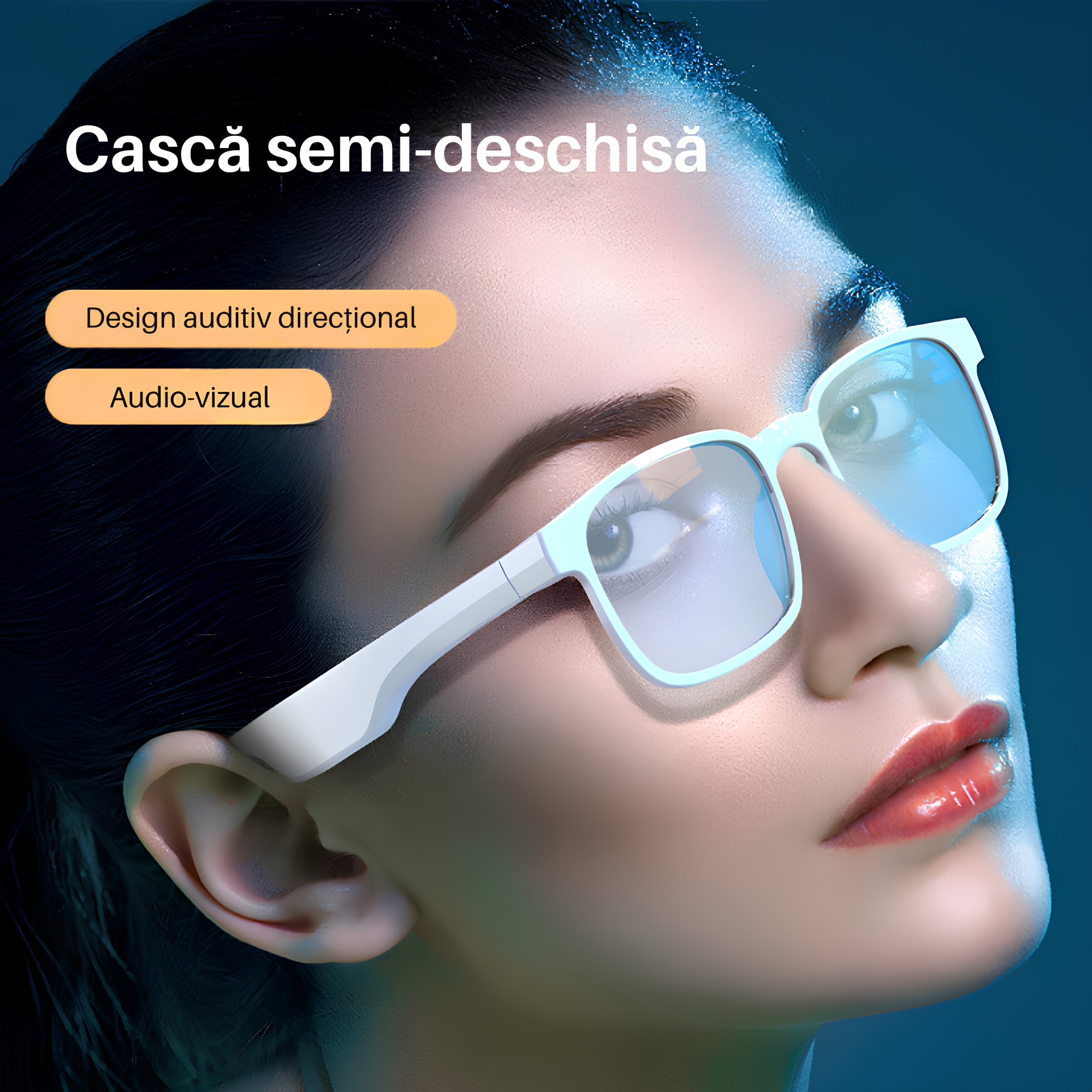 Ochelari de Soare Inteligenti SpectrumPoint, Bluetooth 5.0, Sistem ...