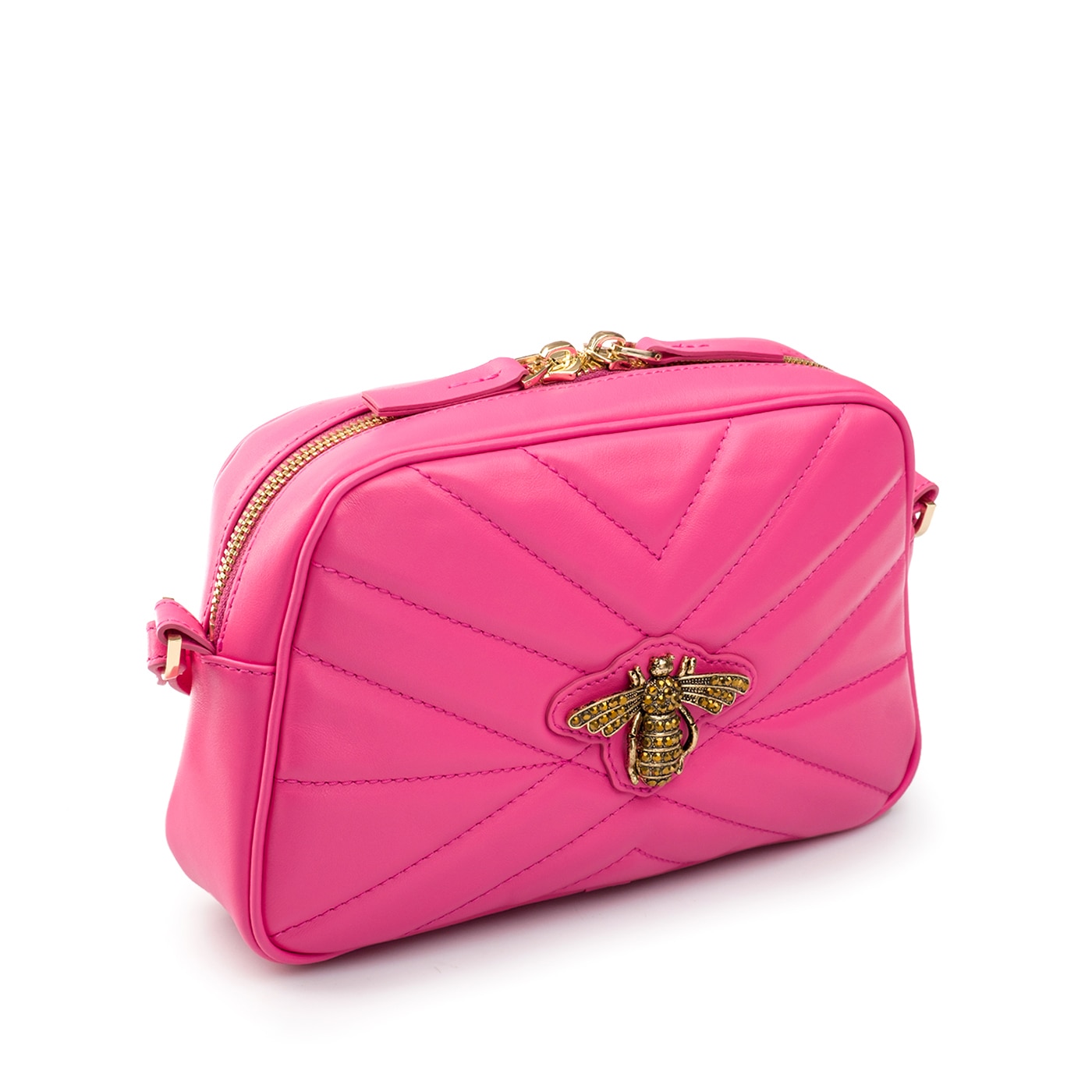 Geanta dama, Musette, New Tasha Bee, Piele naturala, roz, 40 x 30.5 x ...