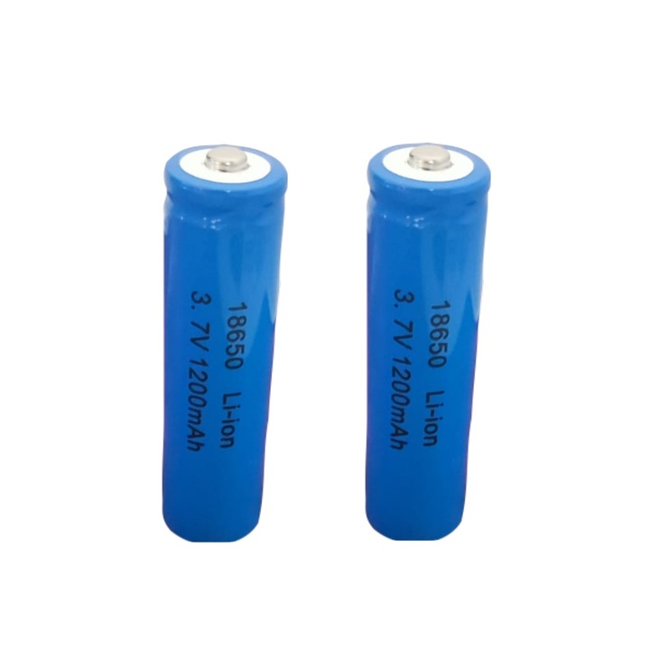 Set 2 Acumulator 18650, Li-ion, 3.7V 1200mAh - eMAG.ro