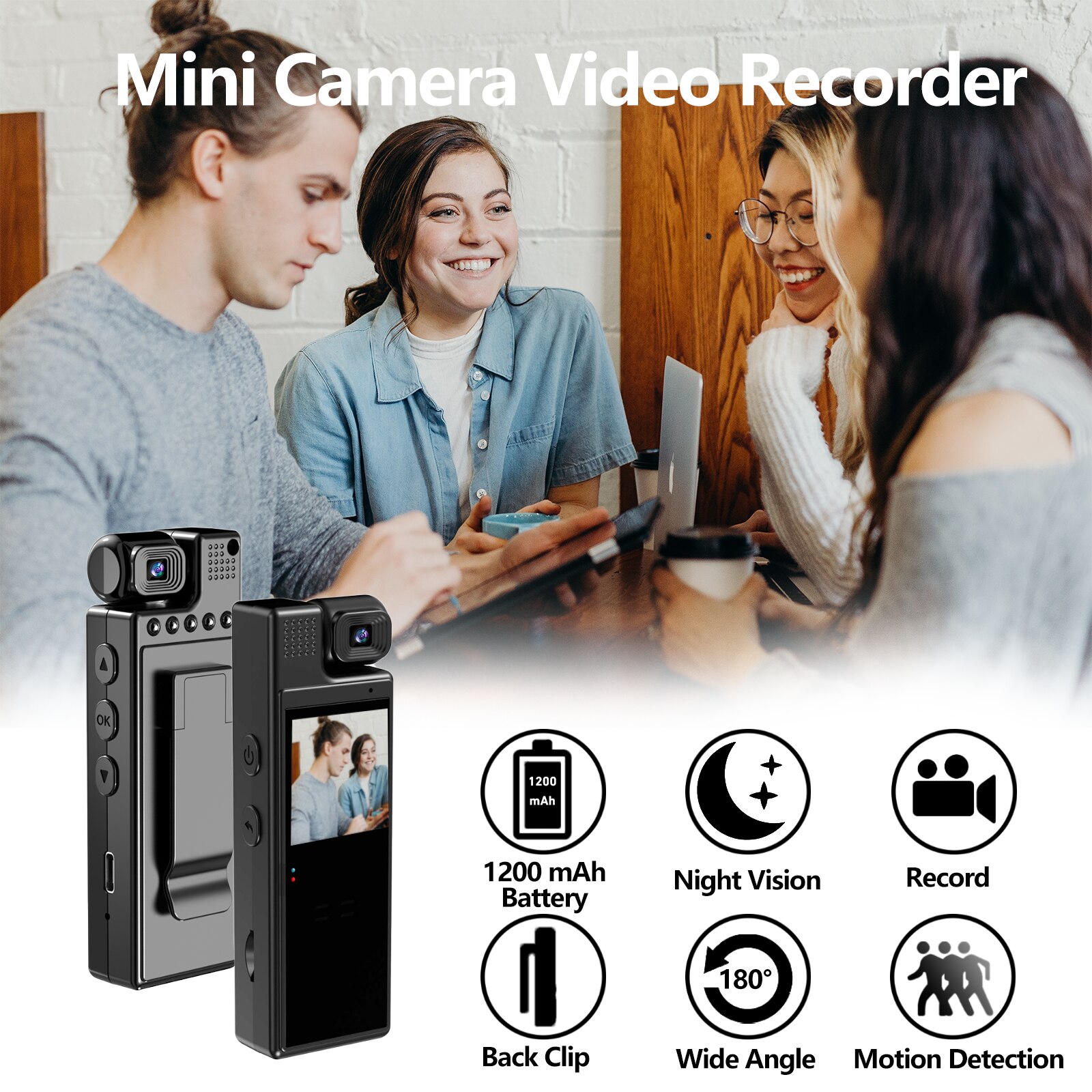 Camera Video Portabila, MOSMAOO®, Ecran 1.3 inch, Rezolutie 1080p HD ...