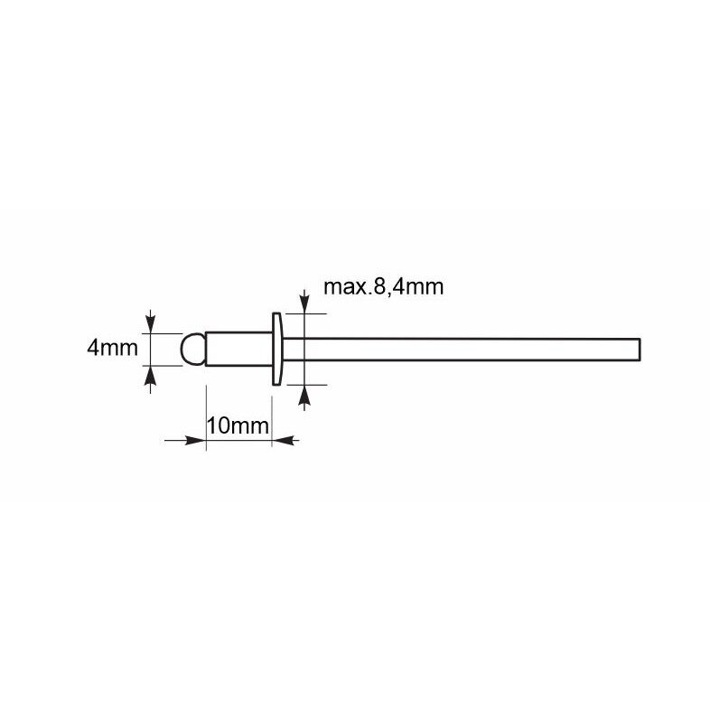 Set 500 Pop nituri din aluminiu 4 x 10 mm RAL 7016, Etanco - eMAG.ro