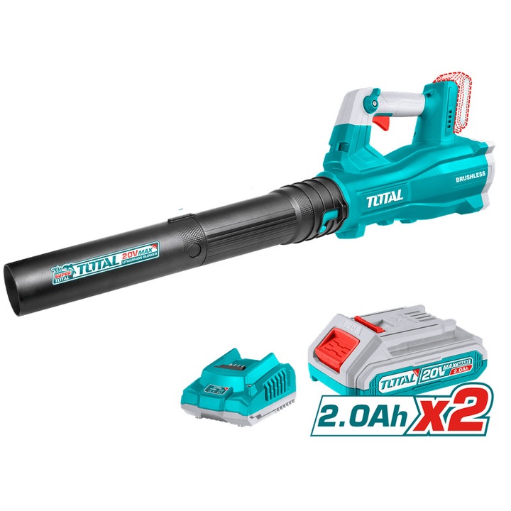 Suflanta pentru frunze pe acumulator Total TABLI204282, 20 V, debit aer ...