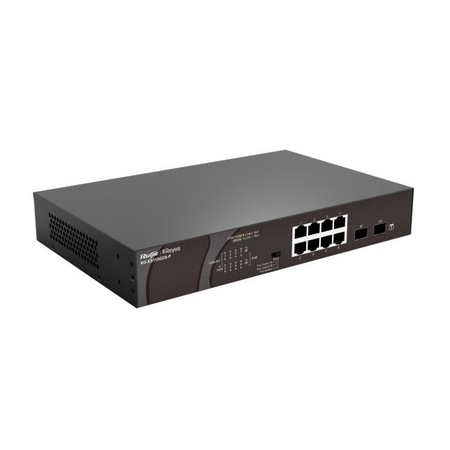 Switch PoE Ruijie Reyee RG-ES110GDS-P, 8 porturi Gigabit, 2 sloturi SFP, neadministrat ...