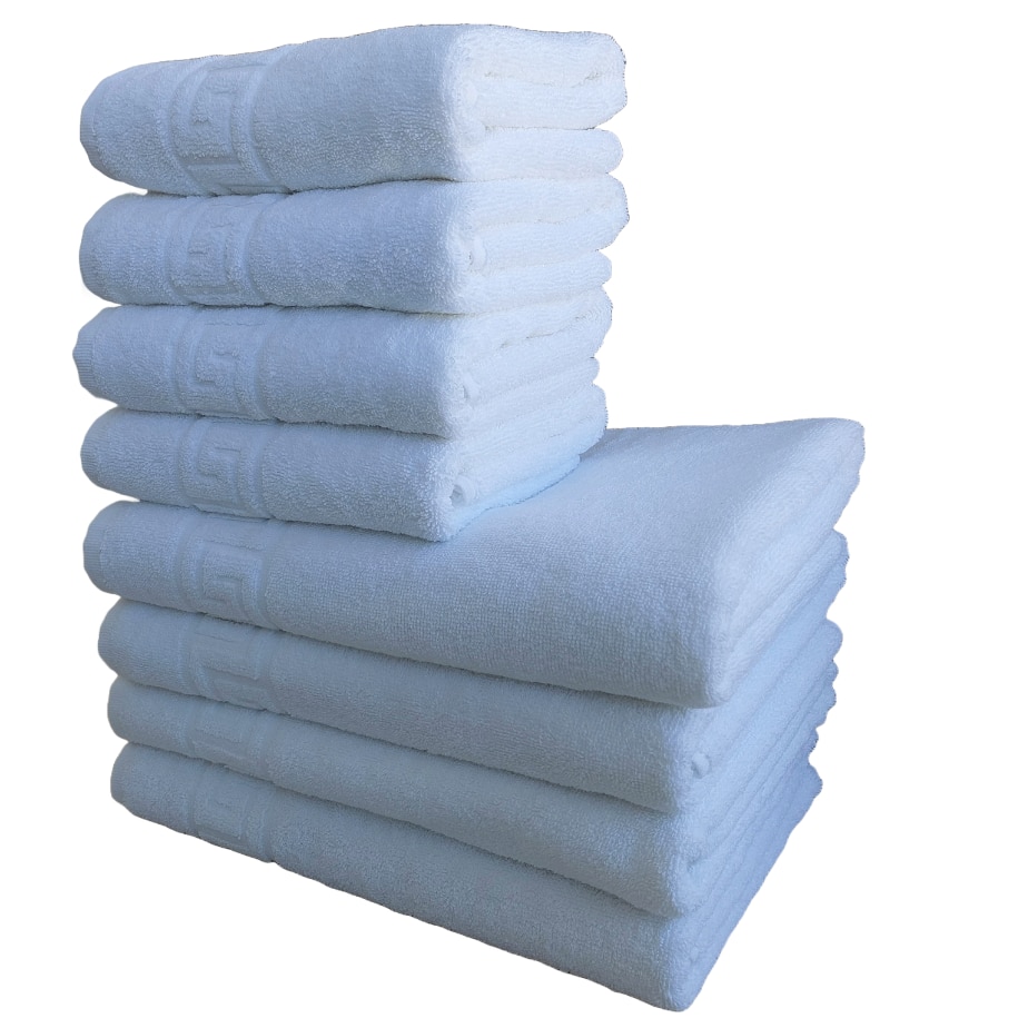 Set Prosoape Pufoase Hoteliere, 8 Piese, Model Greek, 100% Bumbac ...