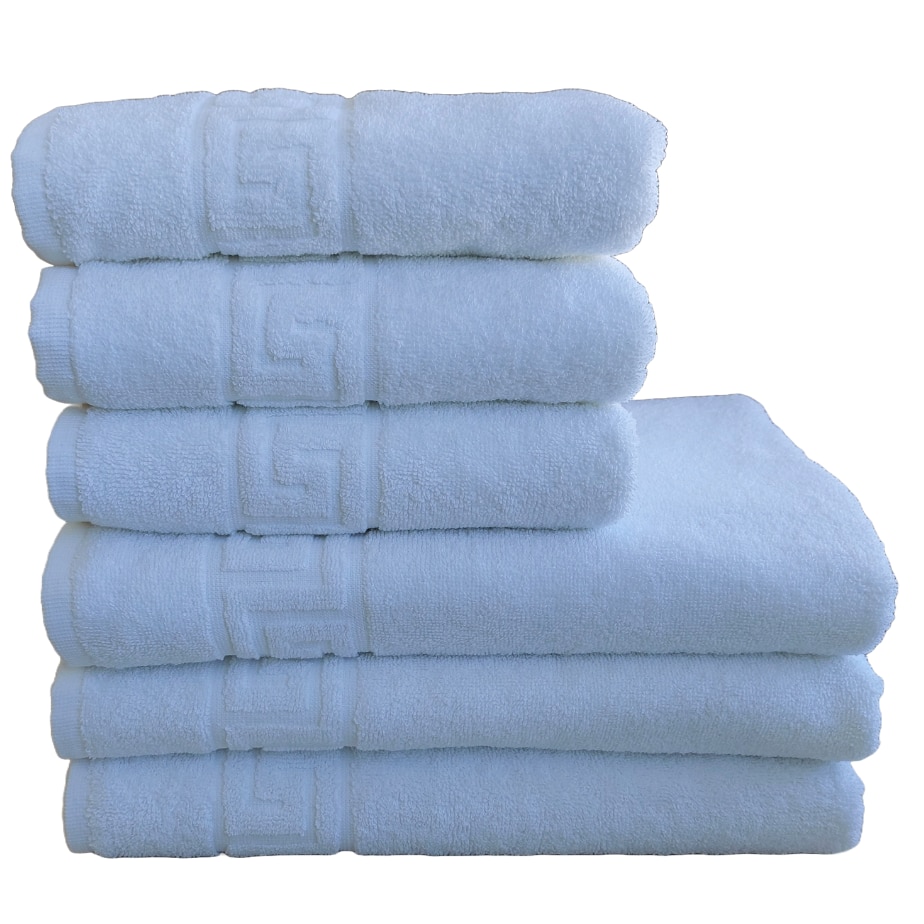 Set Prosoape Pufoase Hoteliere, 6 Piese, Model Greek, 100% Bumbac ...