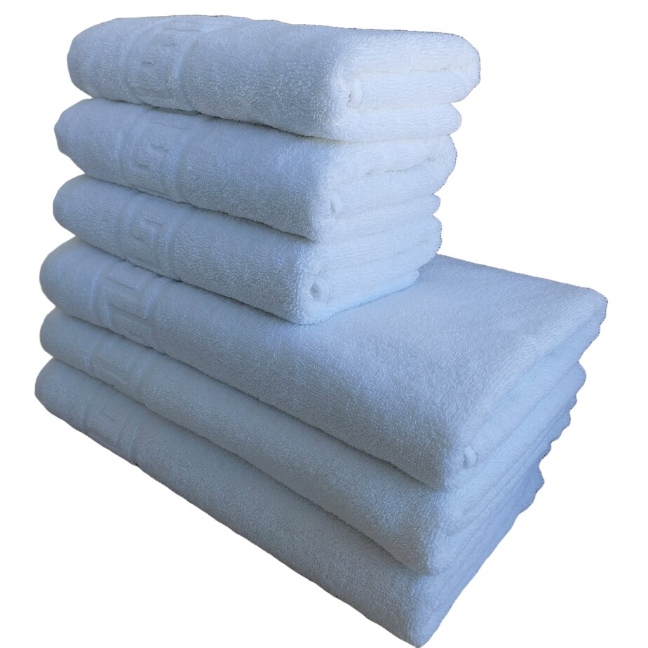 Set Prosoape Pufoase Hoteliere, 6 Piese, Model Greek, 100% Bumbac ...