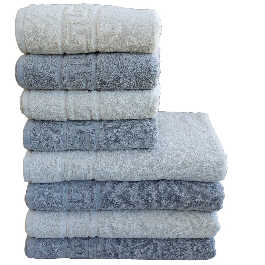 Set Prosoape Pufoase Hoteliere, 8 Piese, Model Greek, 100% Bumbac ...