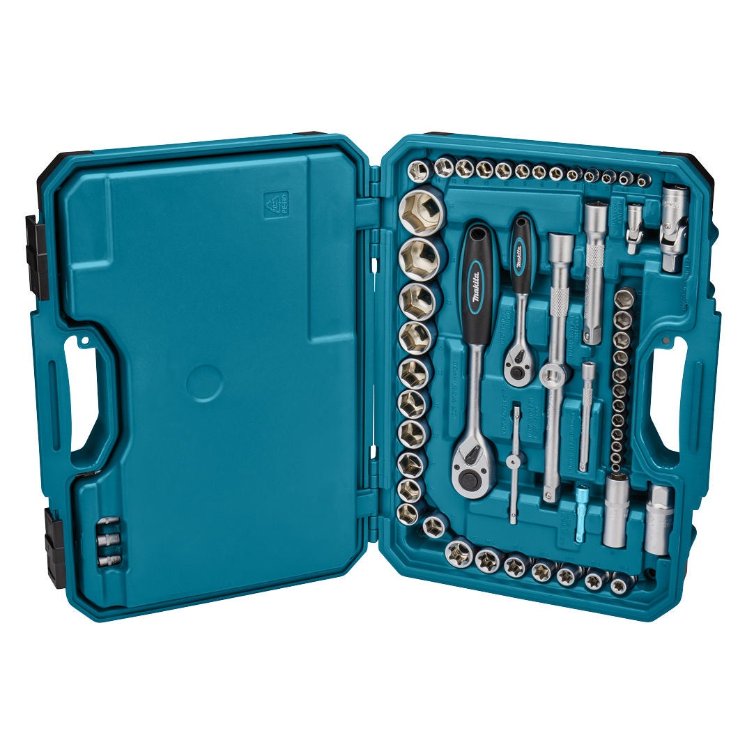 Set 221 scule, cu valiza din plastic, Makita E-10883 - eMAG.ro