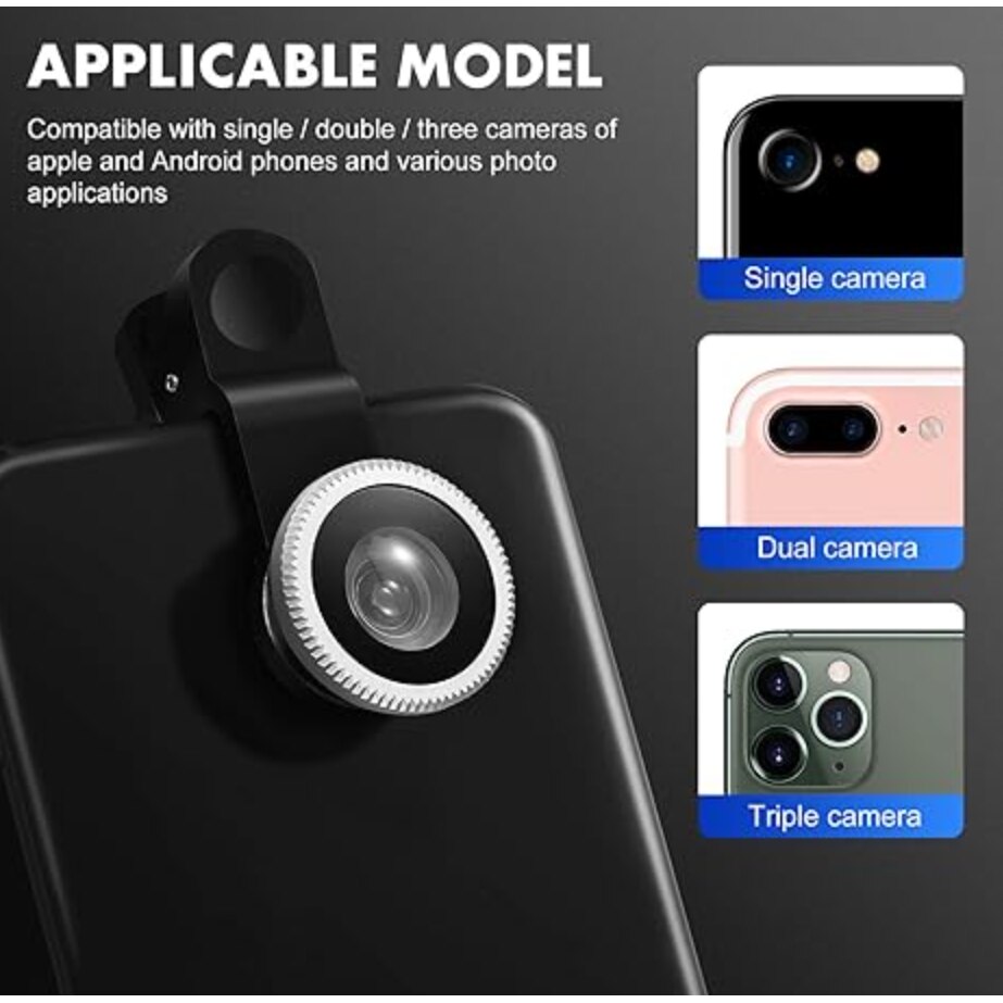 Set lentile pentru telefoane/tablete, Zola®, cu camera incorporata, 3 ...