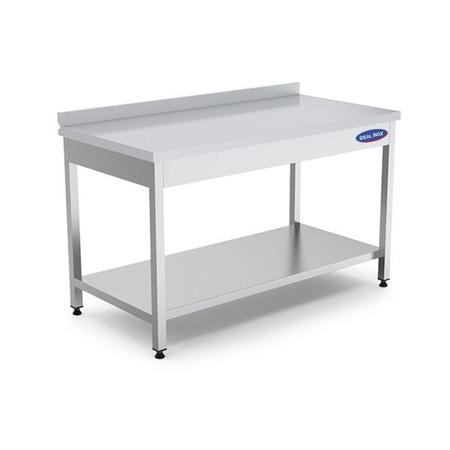 Masa inox cu polita si rebord Ideal Inox 800x600x850 - eMAG.ro