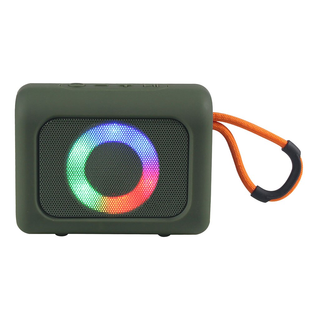 Mini boxa portabila YX2066, BT, LED RGB, kaki - eMAG.ro