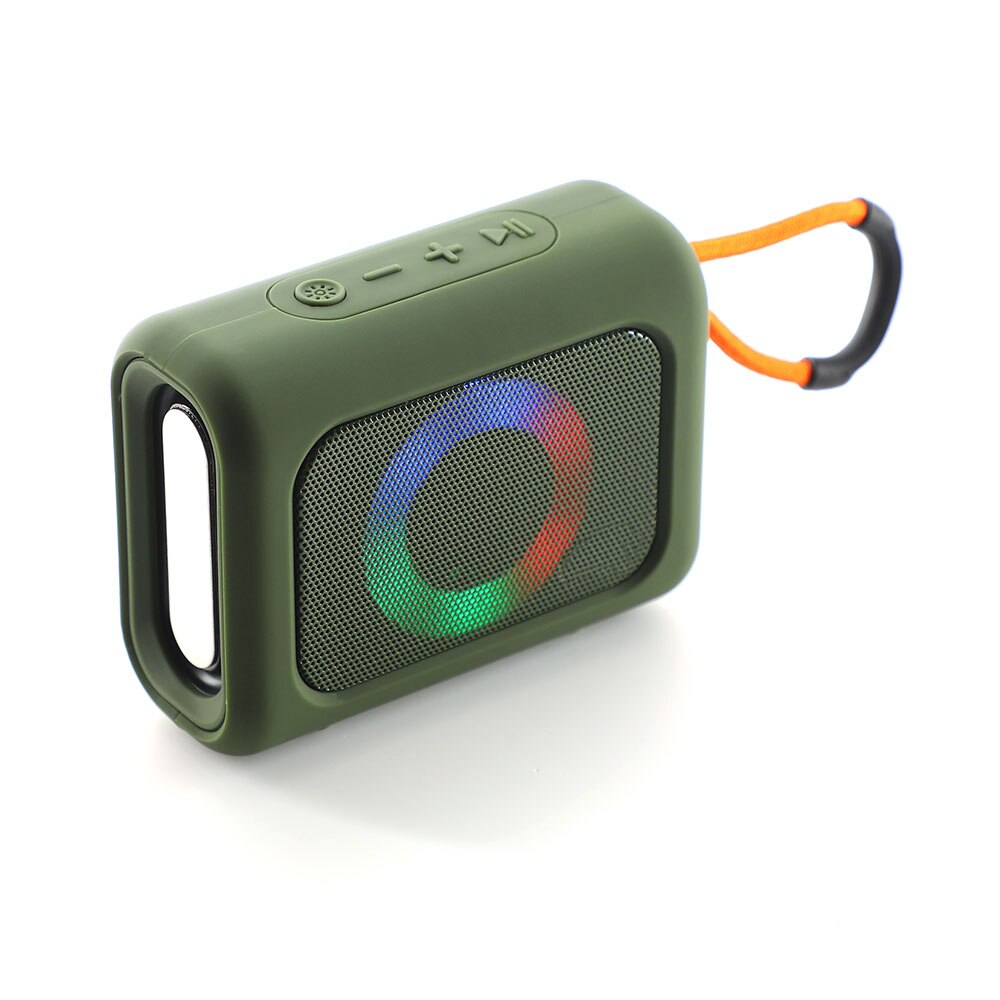 Mini boxa portabila YX2066, BT, LED RGB, kaki - eMAG.ro