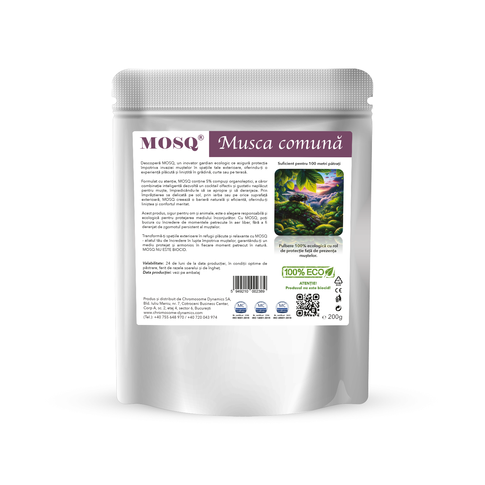 Pulbere 100% ecologica cu rol de protectie fata de prezenta mustelor ...