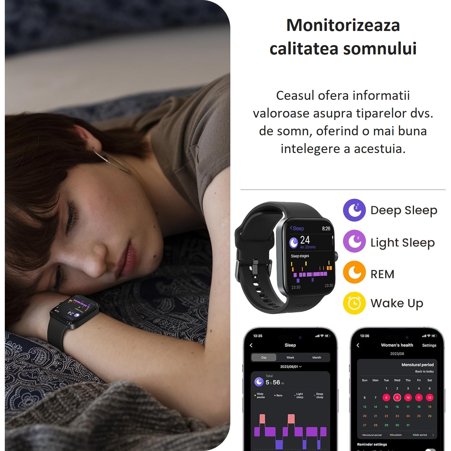 Ceas Smartwatch AMOLED Always ON Display TOZO® S4 AcuFit One 1.78 ...