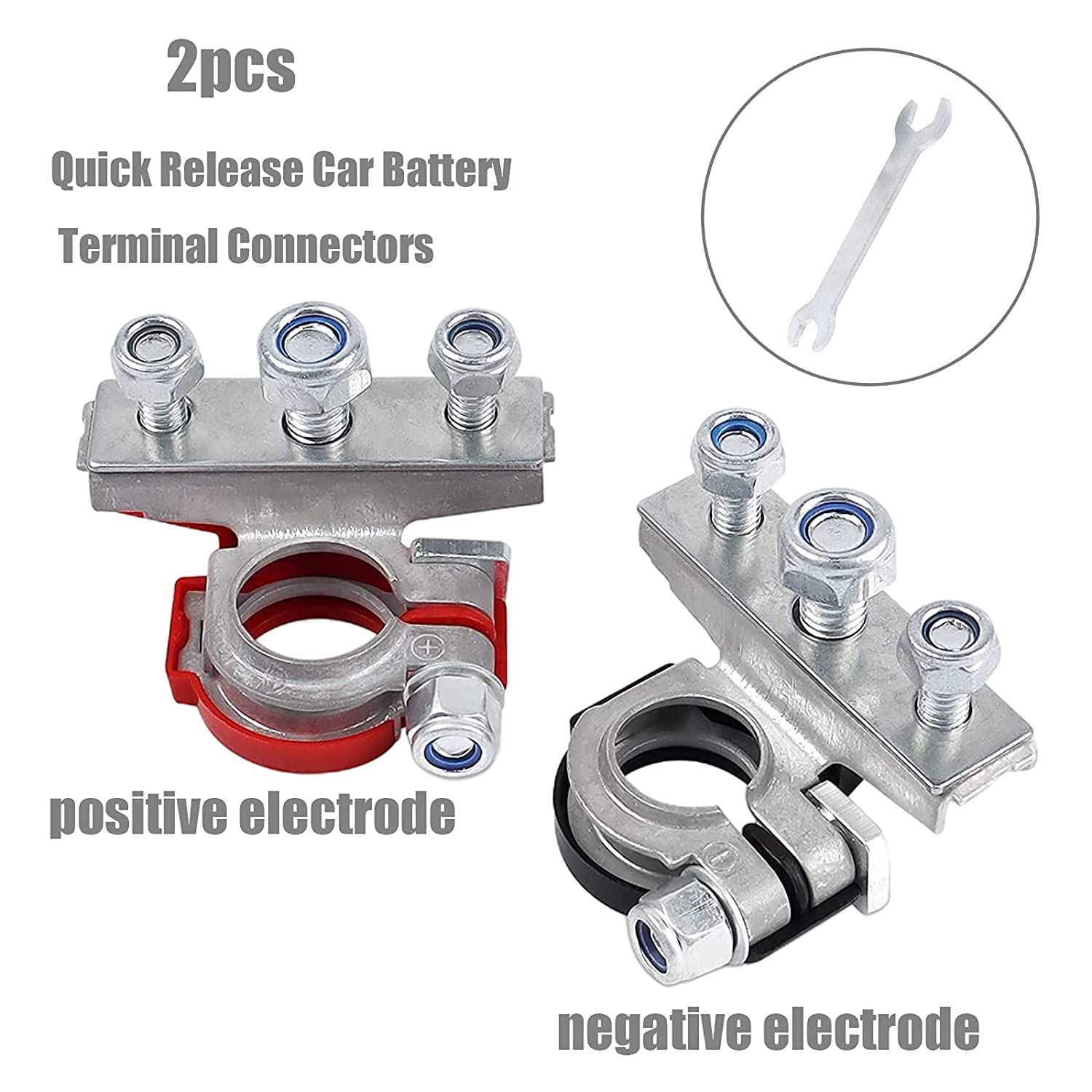 Set doua borne profesionale, Baterie auto terminal, 12/24V, Vine cu un ...