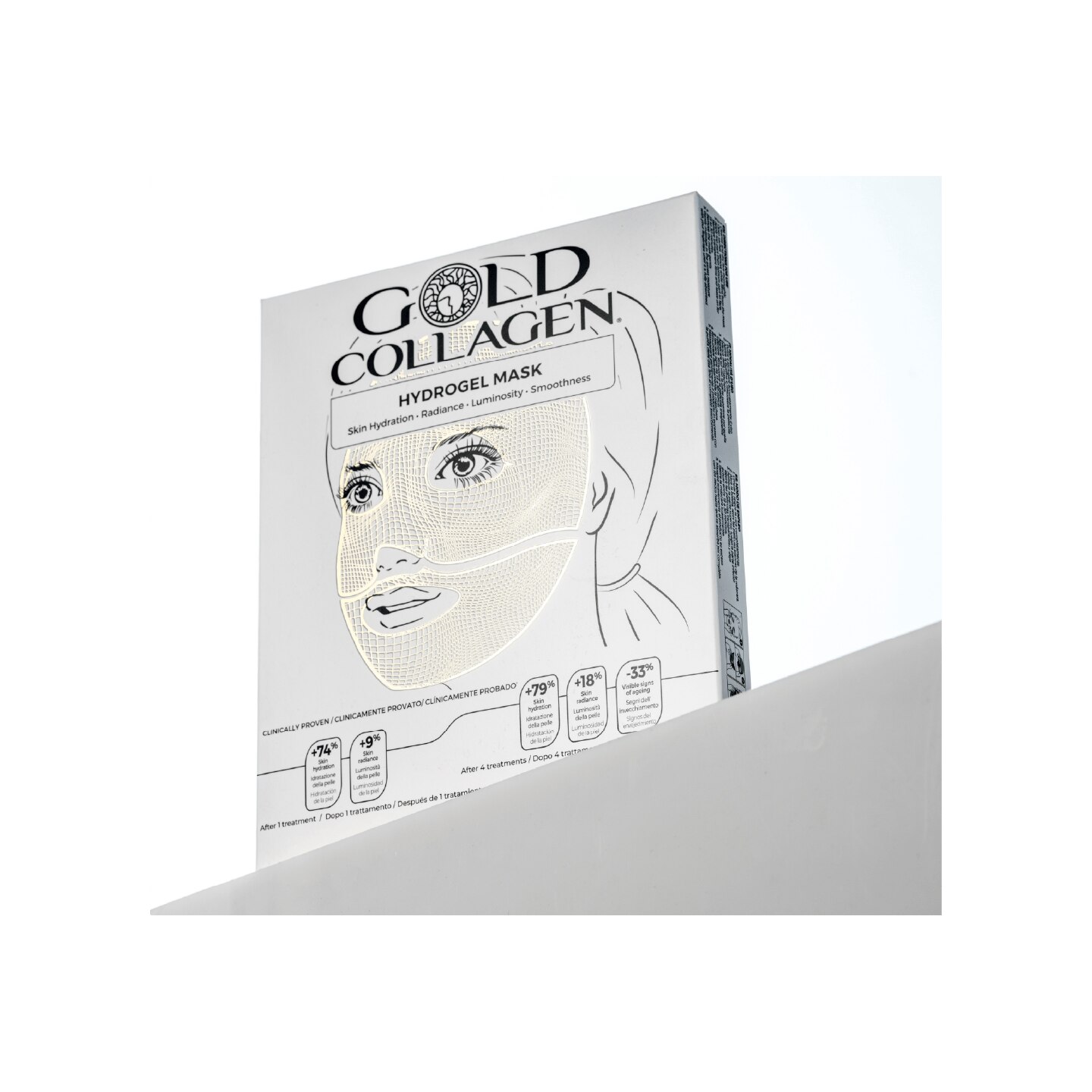 Set 4 masti intinerire instant cu hidrogel si acid hialuronic, cu ...