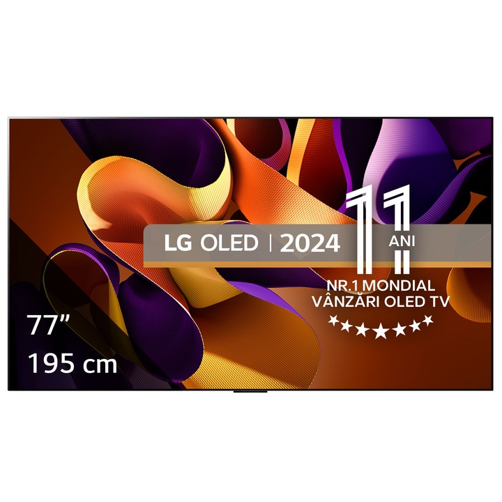 Televizor LG OLED evo OLED77G42LW, 195 cm, Smart, 4K Ultra HD, 100 Hz, Clasa F (Model 2024 ...