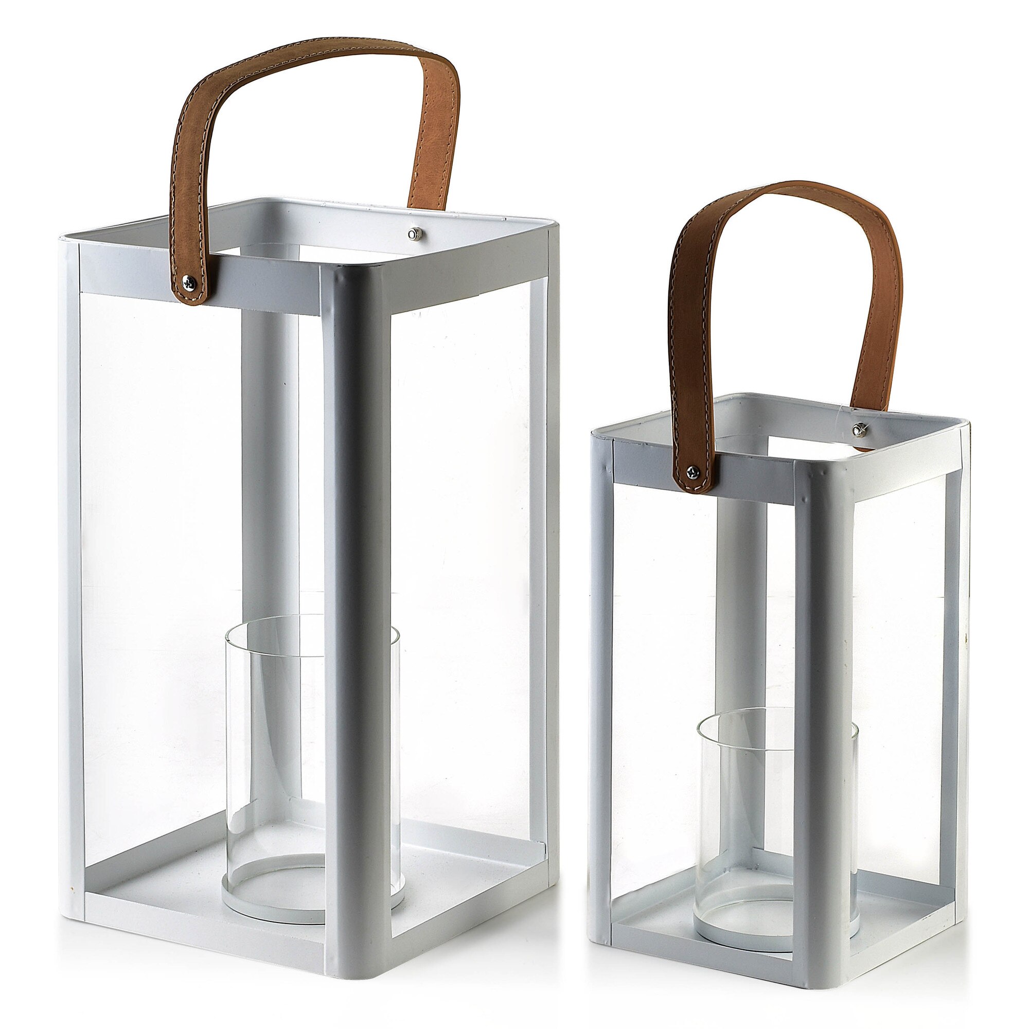Set 2 felinare, Mondex, Metal, Alb - eMAG.ro