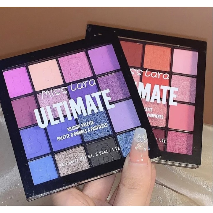 Smink paletta, Miss Lara, Ultimate Shadow Palette, 16 árnyalat - eMAG.hu