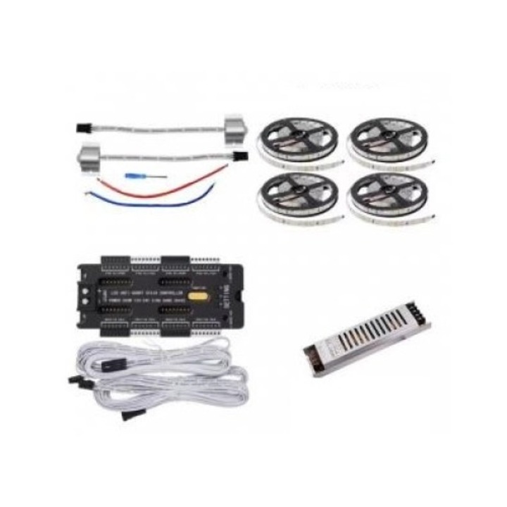 Kit iluminat inteligent scari controler dimabil cu senzori 20 trepte ...