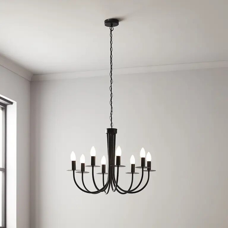 Candelabru, negru, 5 x 28 W - eMAG.ro