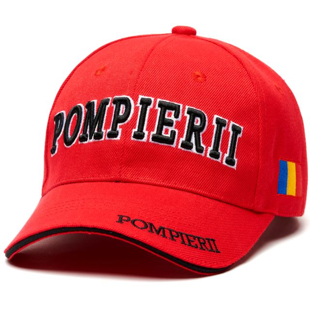 Sapca Premium Pompierii, Barbati, Broderie 3D, Rosie, Marime reglabila ...