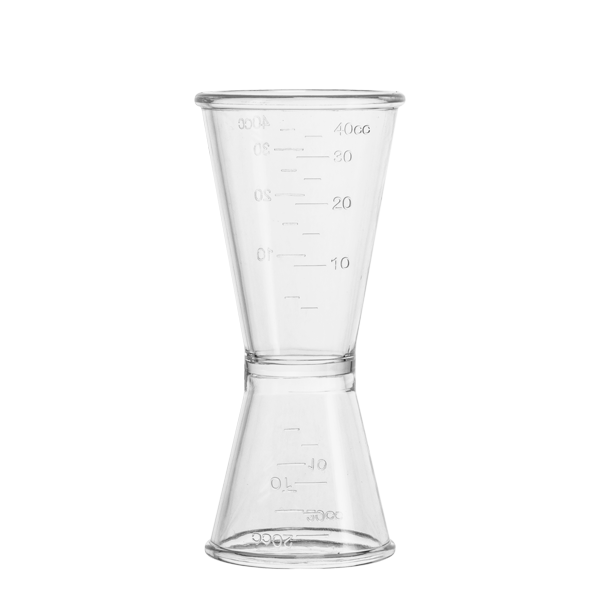 Мярка HORECANO, за алкохол, двустранна, акрил, 20/40ml, Джигър, Прозрачен - eMAG.bg